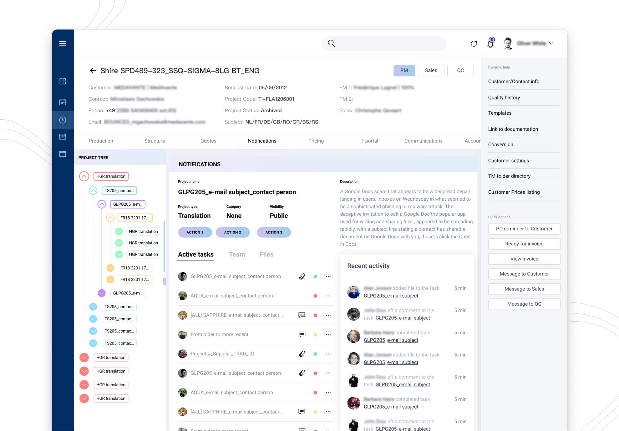 Project Management System for Localization Professionals